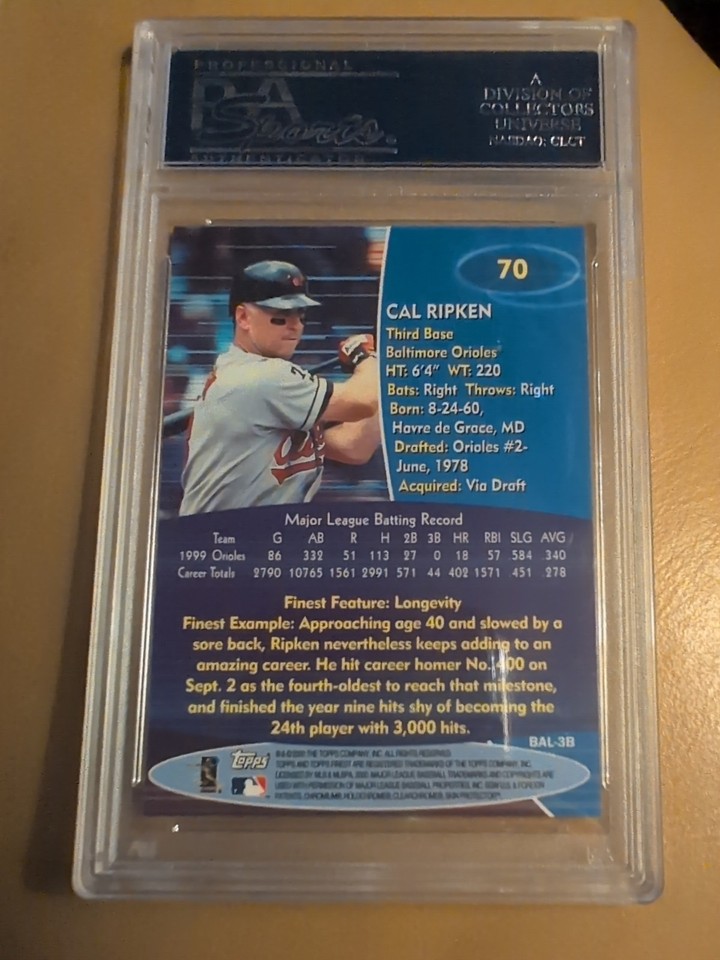 2000 Topps Finest #70 PSA/DNA Cal Ripken Jr. Autographed | eBay