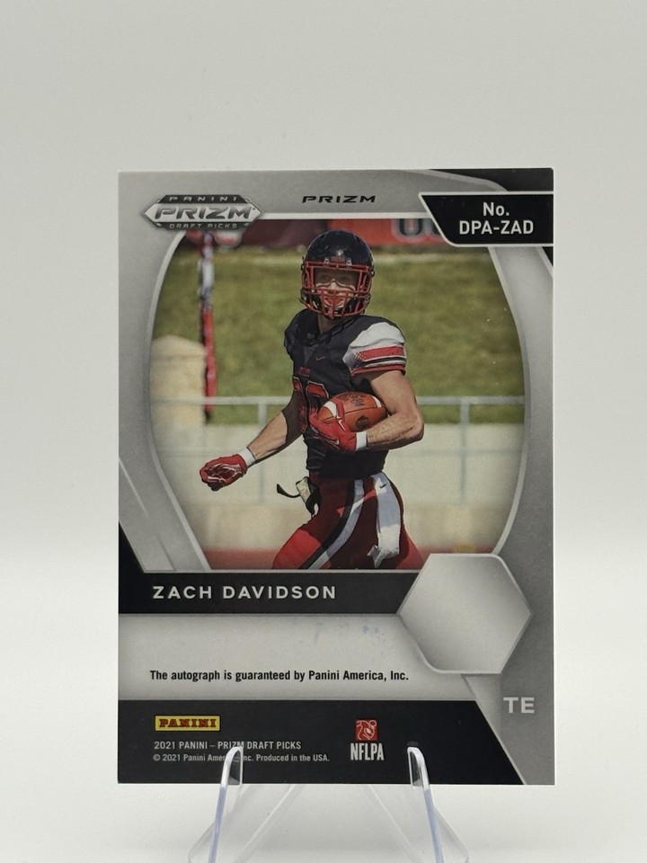 2021 Panini Prizm Draft Picks Zach Davidson Red Ice Auto RC #DPA-ZAD | eBay