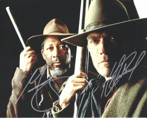 Morgan Freeman & Clint Eastwood Autographed Unforgiven 8 x 10 Color ...