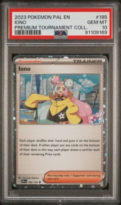 PSA 10 Gem Mint Iono Promo 185 Iono Premium Tournament Collection ...