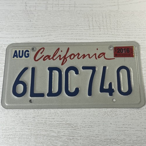 California Lipstick License Plate 6LDC740 Cursive | eBay
