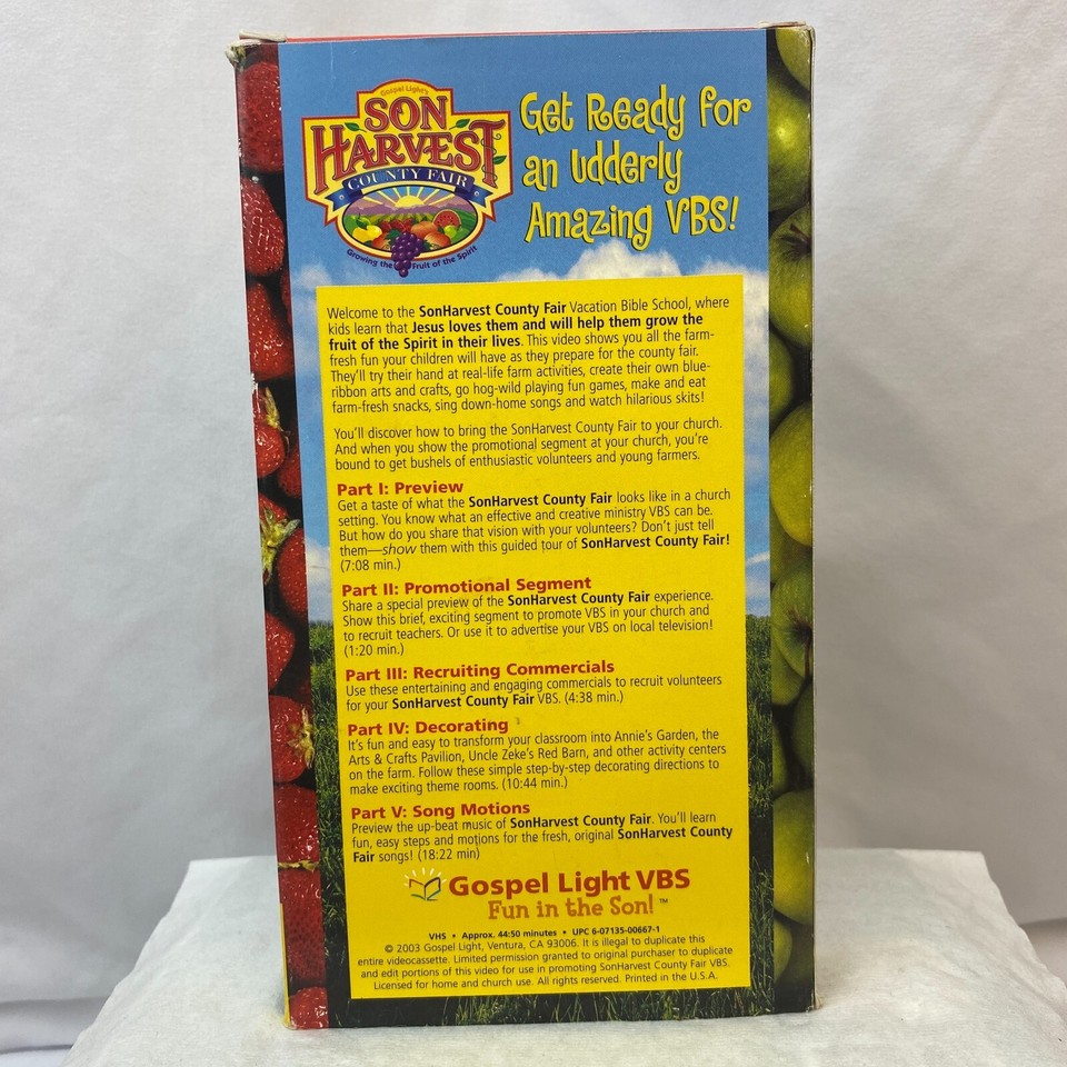 Son Harvest County Fair VHS - VBS Preview Video!! | eBay