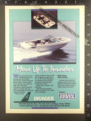 1985 ADVERTISEMENT for Invader 15 -20 bowrider boat | eBay