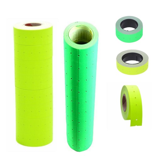 Fluro Colour Price Tag Gun Label Stickers Rolls MX-5500 Yellow Green ...