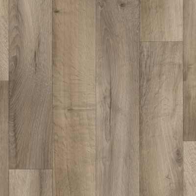 Vinyl Flooring Remnant 1m x 2m Brown Wood Plank Non Slip End of Roll ...
