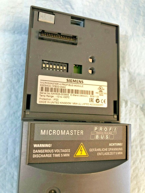 Siemens 6se6400-1pb00-0aa0 Micromaster 4 Profibus Module for sale ...