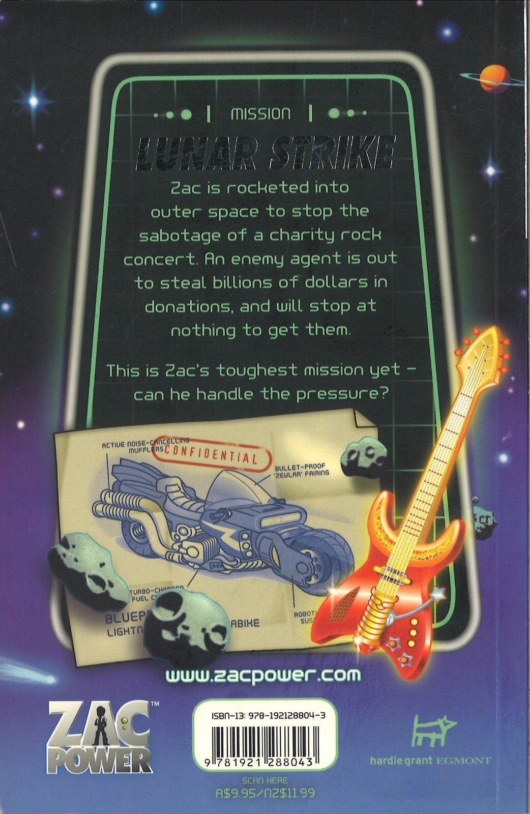 68D BRAND NEW BOOK ZAC POWER LUNAR STRIKE | eBay