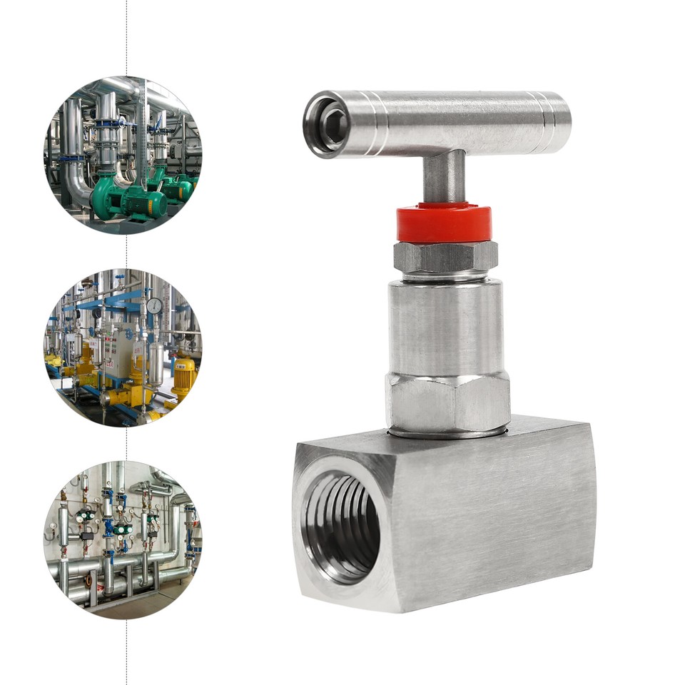 316 Stainless Steel Straight Needle Valve 1/2" NPT Female Connection ...