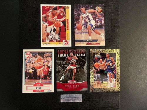 Spud Webb NBA player lot! 5 different basketball cards, no duplicates ...