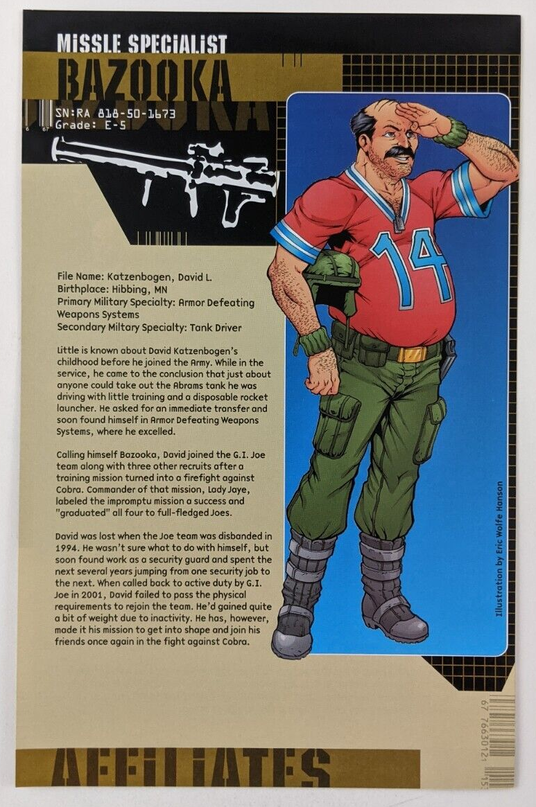 Bazooka Jugglers GI Joe Comic Poster Art PROMO Original Pin-Up Profile ...