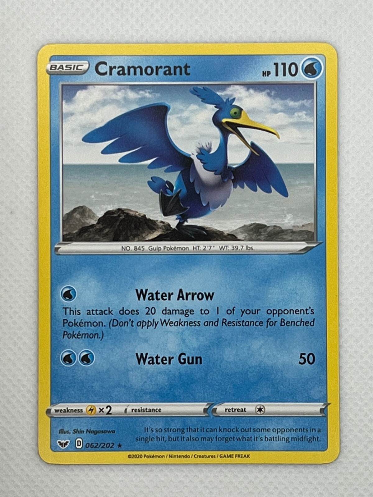 Pokemon TCG Sword and Shield Card Cramorant 062/202 Rare | eBay