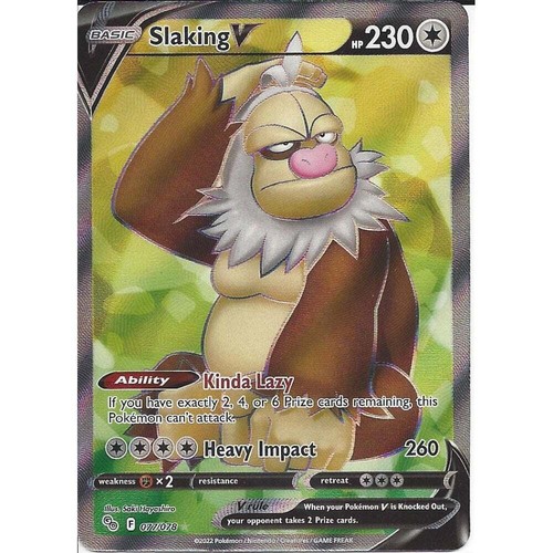 077/078 Slaking V : Rare Ultra Full Art Foil : Pokemon GO Trading Card ...