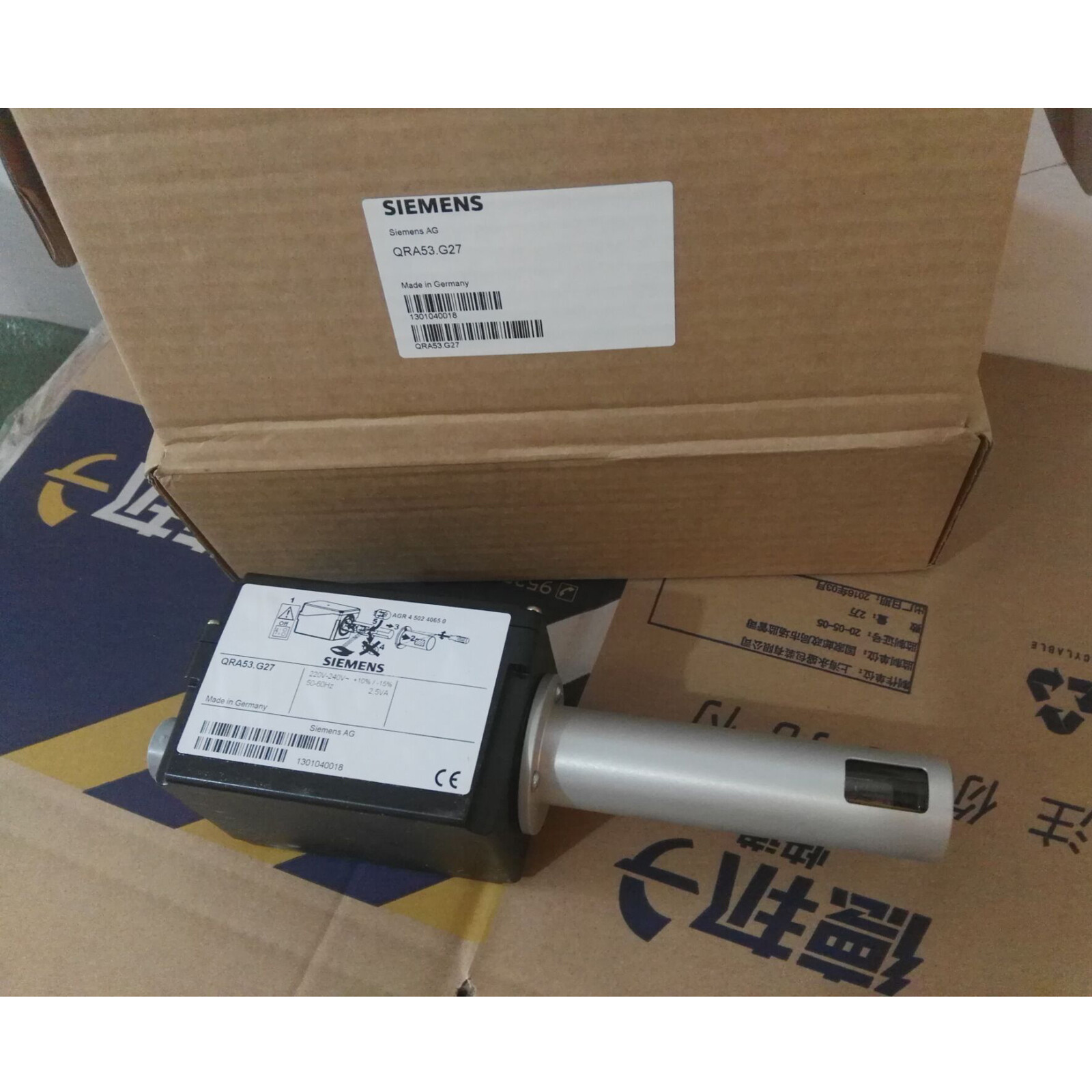 1PC New QRA53.G27 AC 220-240V SIEMENS burner flame detector flame ...