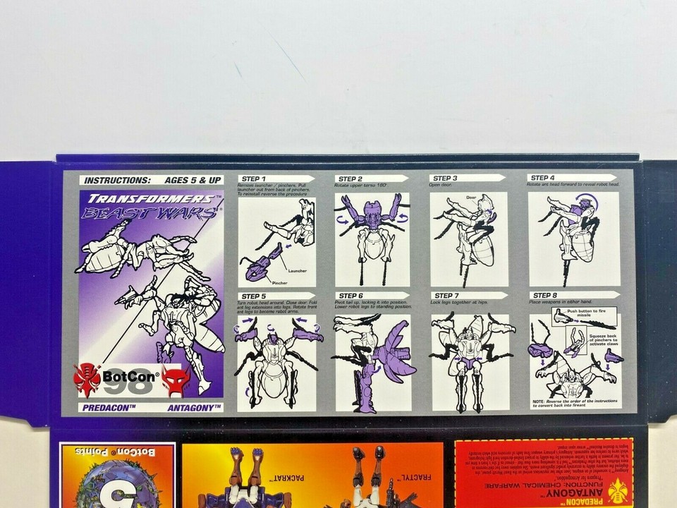 BOTCON 1998 - TRANSFORMERS - BEAST WARS - ANTAGONY - UNUSED BOX ...