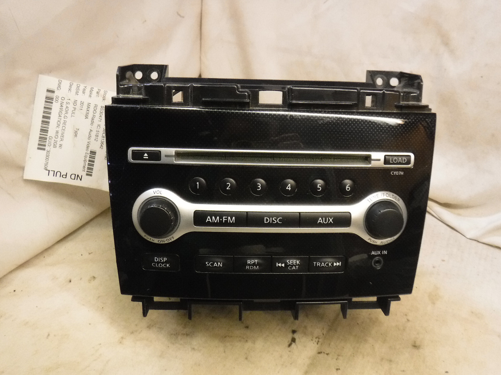 09 10 11 Nissan Maxima Radio Cd Player CY07H 28185-ZX75A EBZ38 | eBay