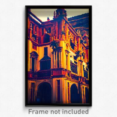 Pixel Art Poster - Zany Spanish Architecture (8 Bit Video Game Print ...