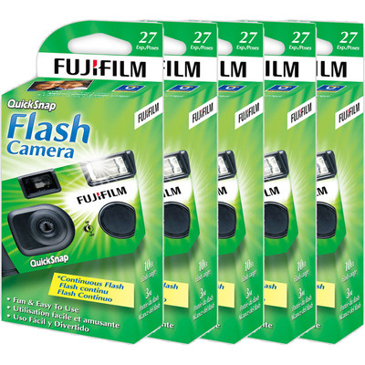5 Pack Fujifilm Quicksnap 400 Fuji One Time Use Disposable Camera with ...