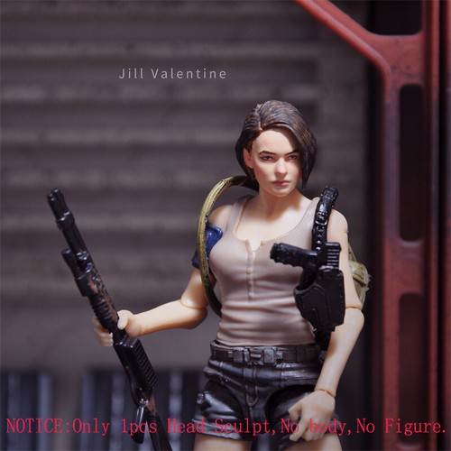 Delicate Painted 1/18 Scale Resident Evil Beauty Jill Head Sculpt 3.75 ...