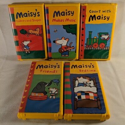 Maisy Mouse VHS Lot of 5 - Makes Music / Bed Time / Friends / Colours ...