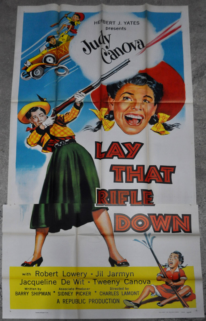 LAY THAT RIFLE DOWN 1955 ORIGINAL 41X81 MOVIE POSTER JUDY CANOVA ROBERT ...