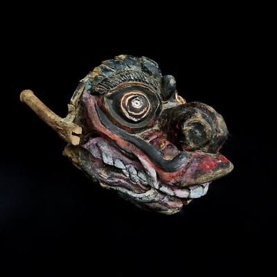 Rare Dragon Barong Mask Old Javanese Primitive Carved Wooden Sculpture ...