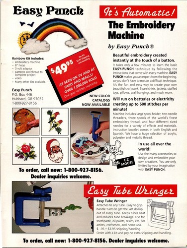 Easy Punch The Embroidery Machine Original Vintage Print Ad | eBay