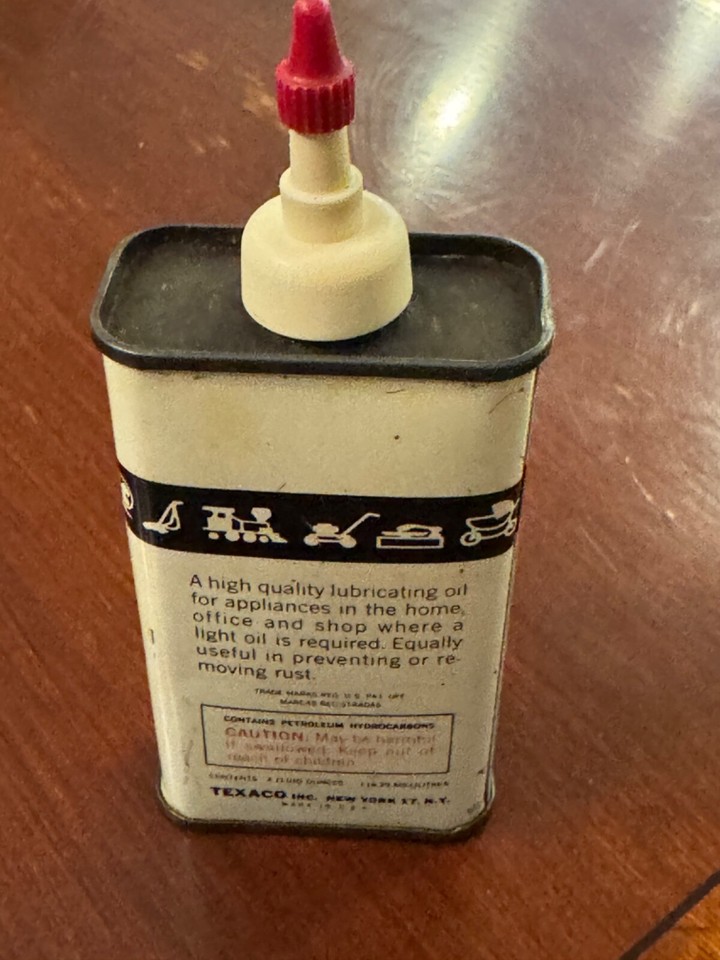 Vintage Texaco Home Lubricant Handy Oiler 4oz Gas & Oil Collectible | eBay