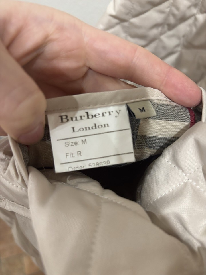 Burberry Women's Cream Quilted Jacket Size Medium | eBay