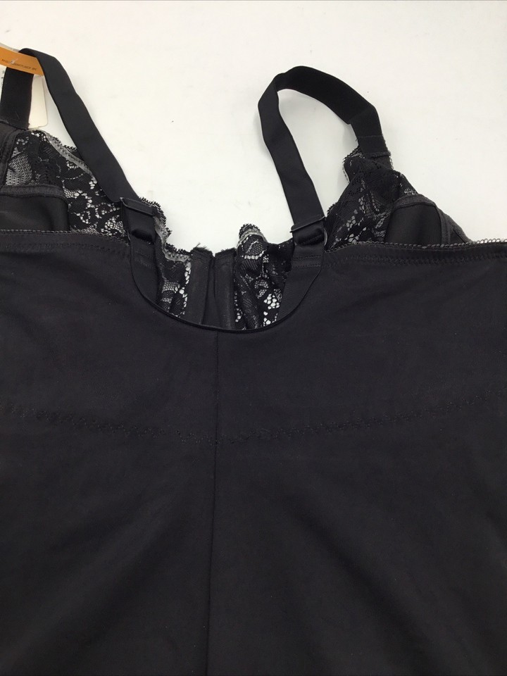 Maidenform Women's Flexees Unlined Cup Built-in Bra Body Shaper, Black ...