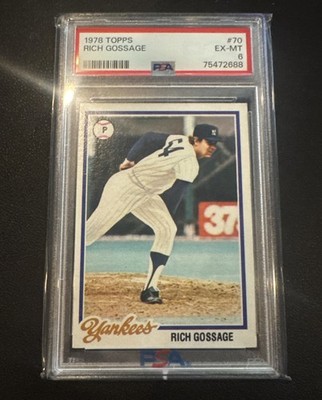 RICH GOSSAGE 1978 TOPPS BASEBALL CARD #70 PSA 6 | eBay