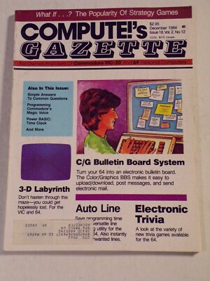 COMPUTE!'s Commodore Gazette December 1984 Issue 018 Vol. 2 No. 12 ...