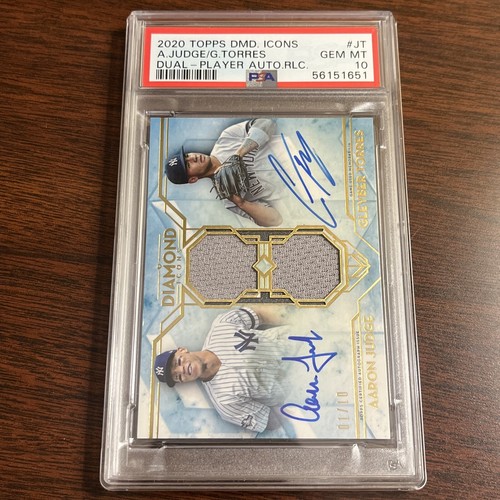 2020 Topps Diamond Icons Relics Dual Judge Torres PSA 10 01/10 Signed ...