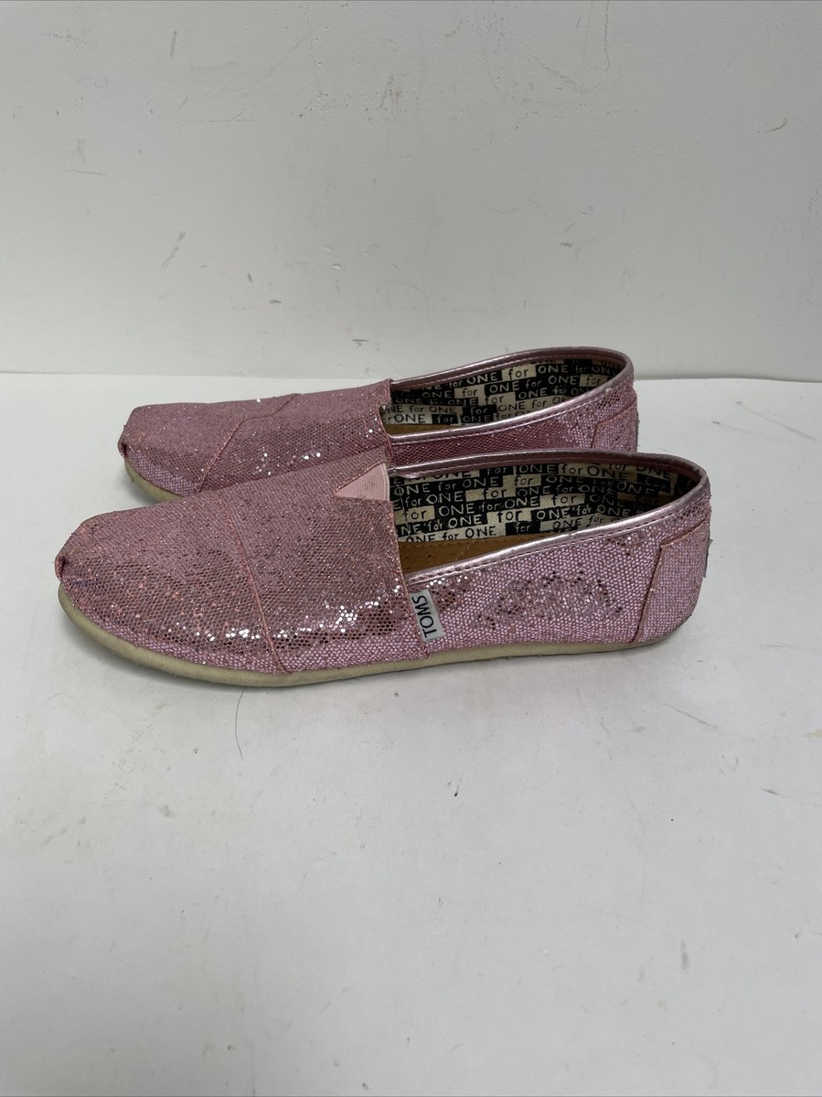 Purple Glitter Toms For Girls Toms Womens Classic Canvas Slipon