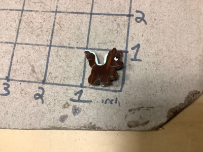 Original Vintage SKUNK -- SMALL WOODEN SKUNK PIN #1 darker | eBay
