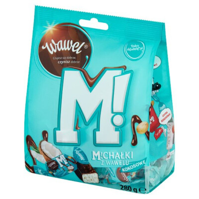 Wawel Michalki Kokosowe Chocolate Covered Coconut Candy 245g/8.64oz Bag ...