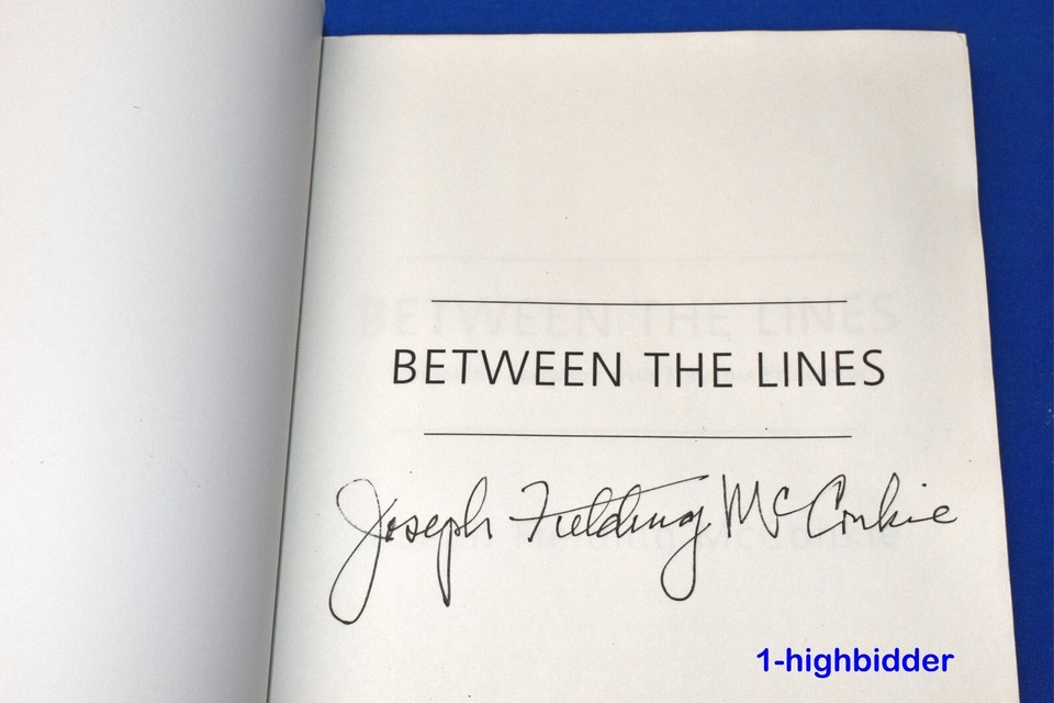 SIGNED! Between The Lines Joseph Fielding McConkie Mormon LDS Scripture ...