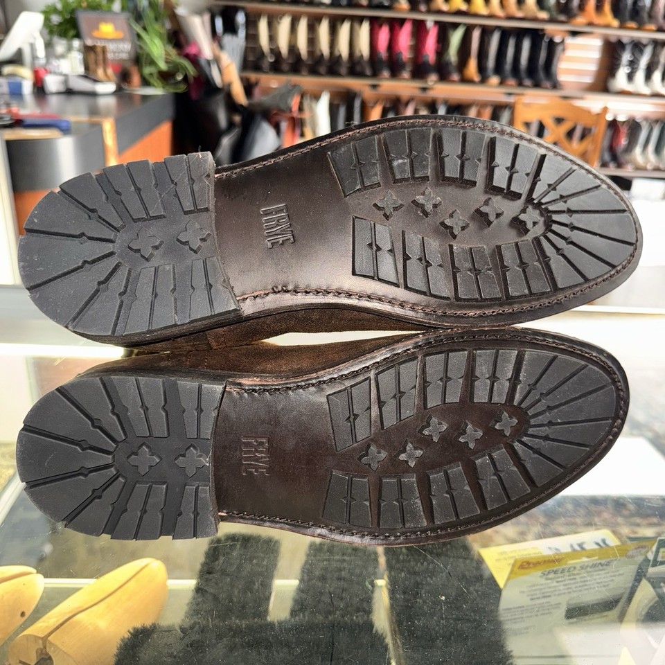 Frye Bowery Men's Chelsea Boot - Ginger Brown Leather - Round Toe Size ...