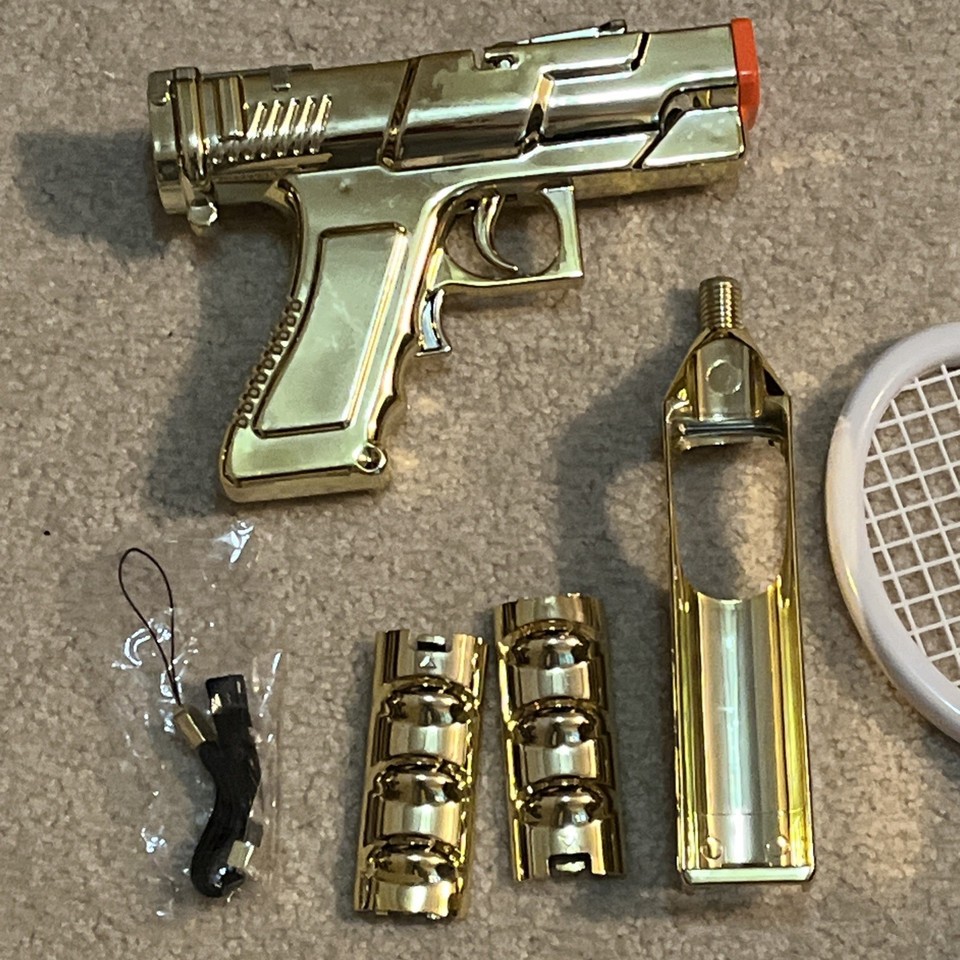 Nintendo Wii Zapper Gun Steering Wheel Gold Gun Golf ++ Accessories Lot ...