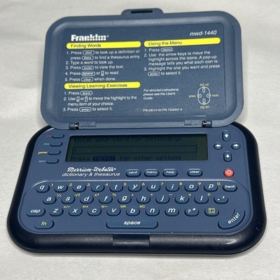 Franklin MWD-1440 Merriam-Webster Electronic Dictionary Thesaurus ...