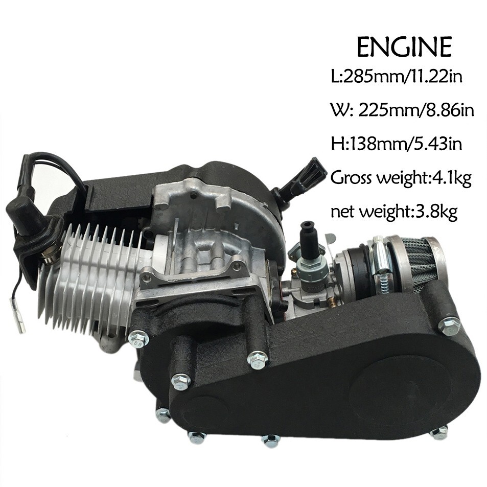 2Stroke 49cc Engine Motor Kit Pull Start for Quad Pocket Bike Dirt ...