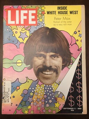 Life Magazine Sept 5, 1969 Peter Max Portrait of The Artist As A Very ...