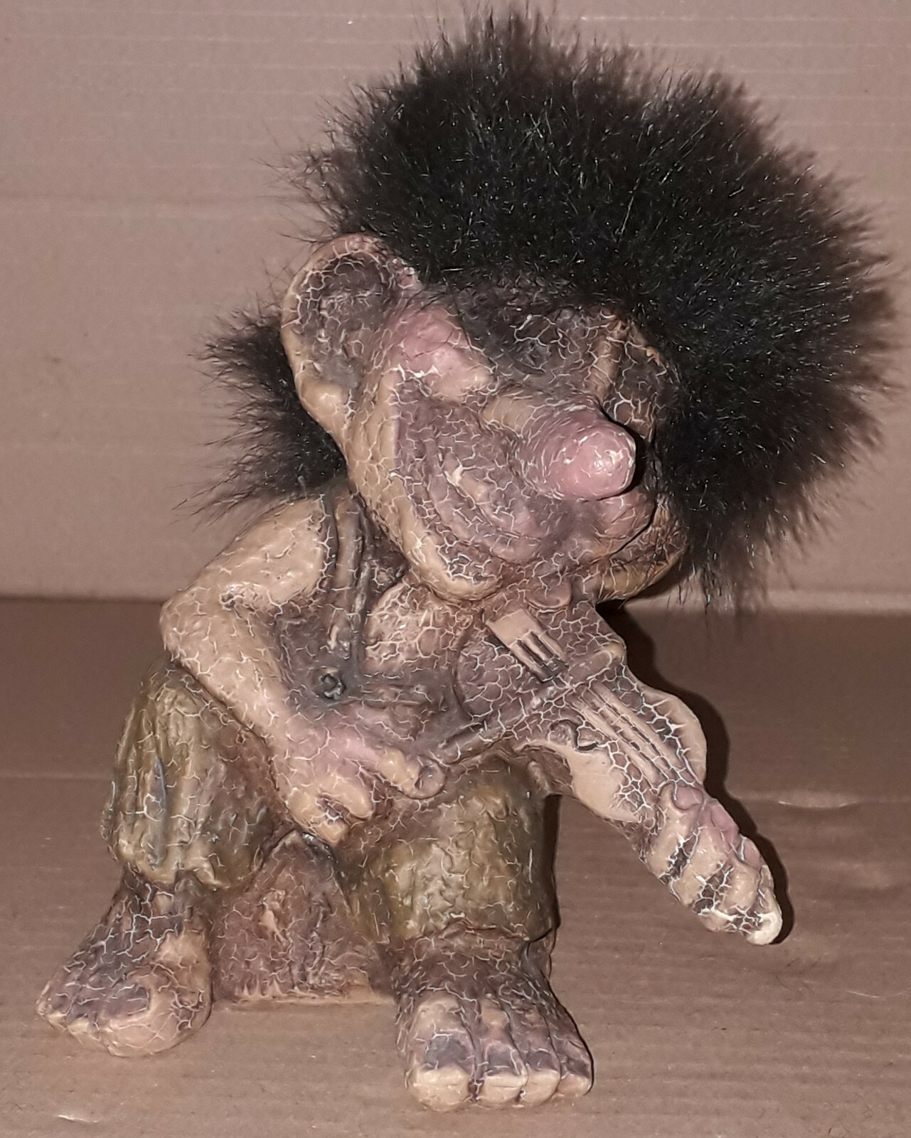 Vintage Ny Form 245 Handmade Troll w/Violin Collectible figure Norway ...