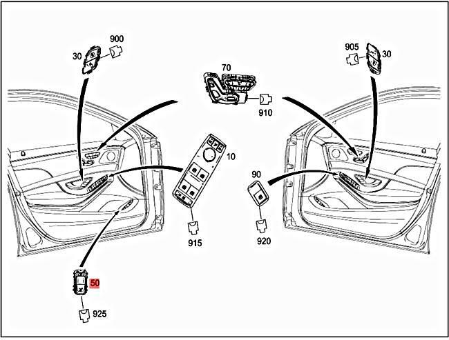 Genuine MERCEDES X222 A217 C217 S213 W213 Switch block 22290517049051 ...