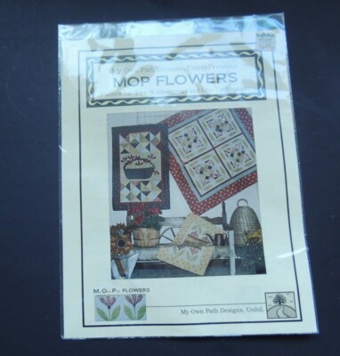 My Own Path Designs Mop flowers wall hangings table runner pattern ...