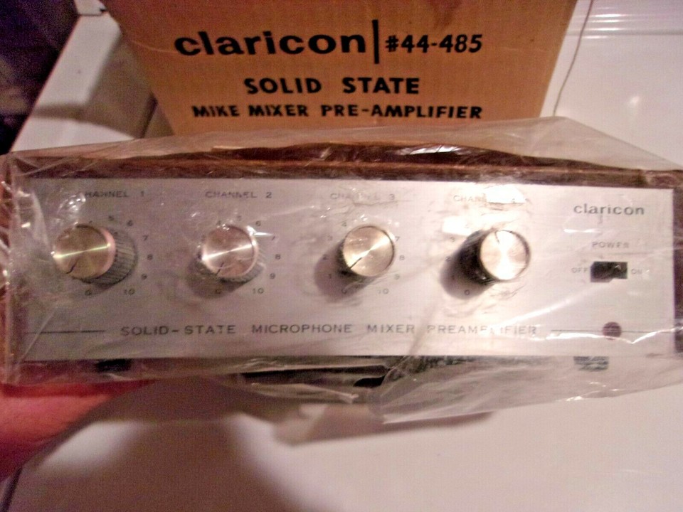 Rare Vintage Claricon Solid State Mike Mixer Preamplifier Audio New Old ...