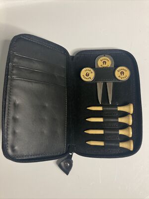 Etienne Aigner Leather Golf Tee Case Black | eBay