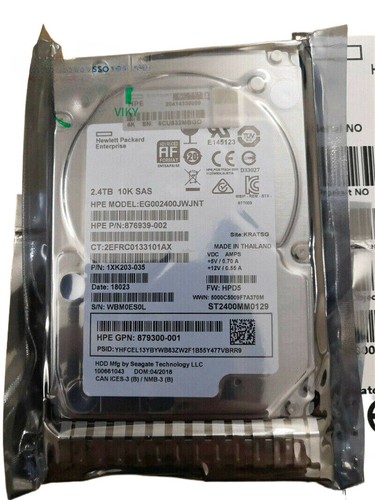 NEW 881457-B21 881507-001 HPE 2.4TB 12G SAS 10K 2.5" SFF 512e DS HDD ...