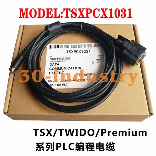 Cable fit for TSX Neza series PLC TSXPCX1031 RS232 3m Round head 8-pin ...