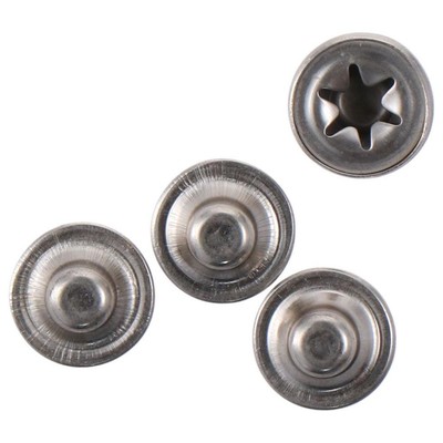 4Pcs Silver Push-on Pushnut Caps Spring Steel Zinc Mech Finish Lawn ...