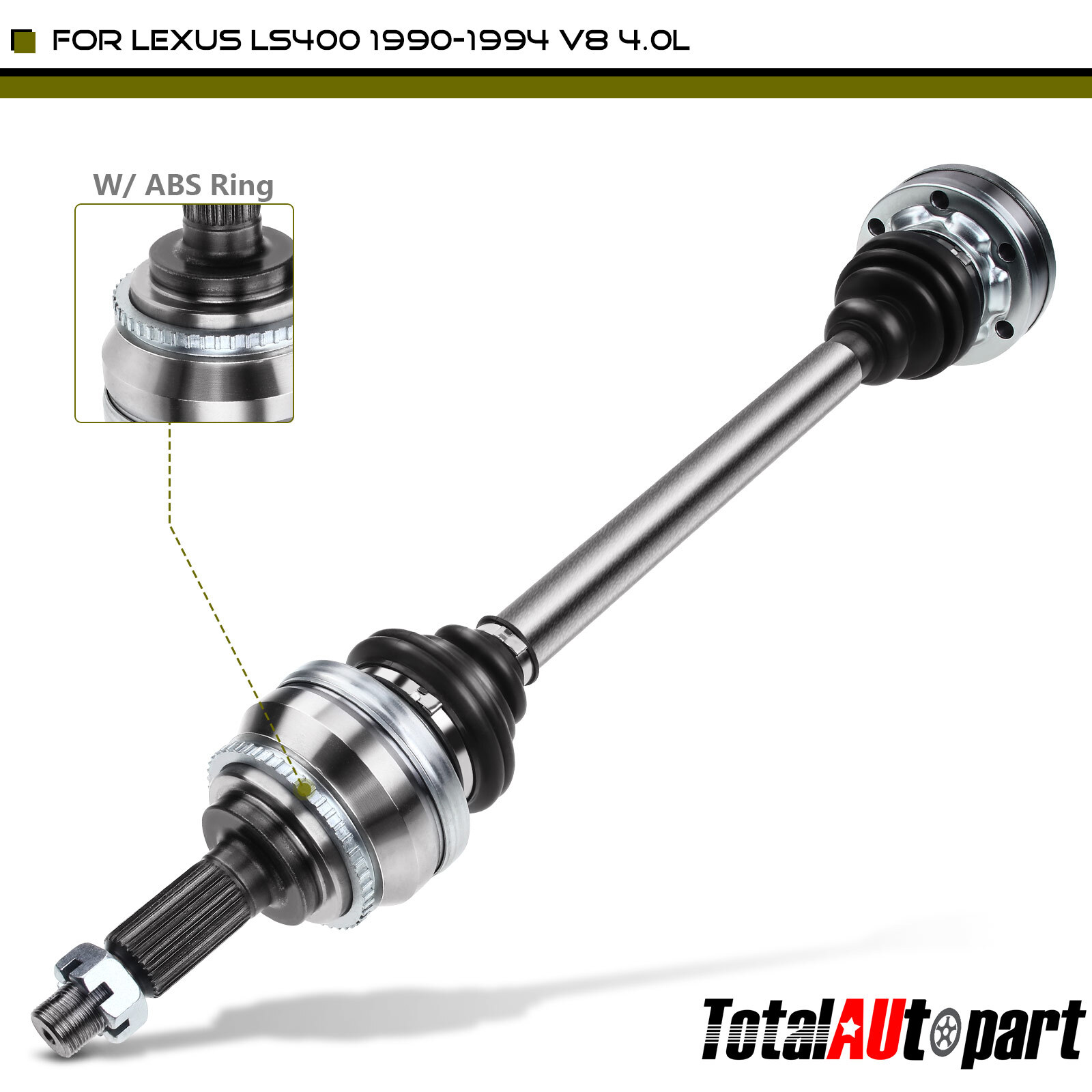 CV Axle Assembly for Lexus LS400 1990 1991 1992-1994 V8 4.0L Rear ...